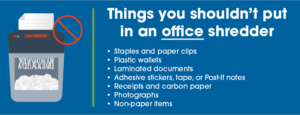 What not to put in your office shredder - Shred Station®